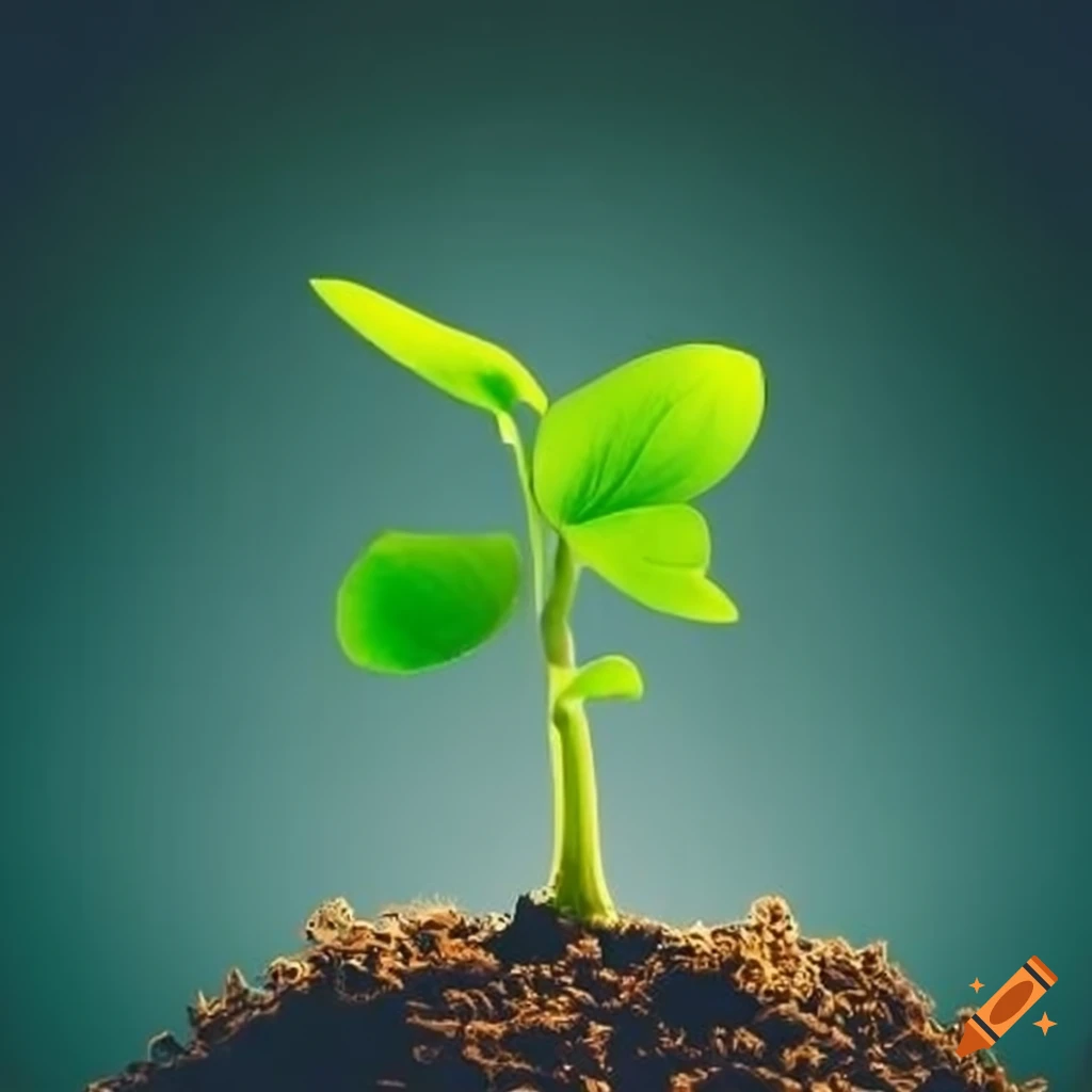 Young tree sprout on Craiyon