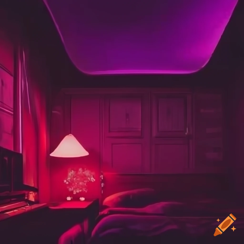 Purple and red anime-inspired wallpaper with aesthetic room vibes on ...