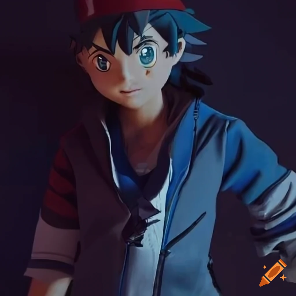 Ash ketchum in studio ghibli art style on Craiyon