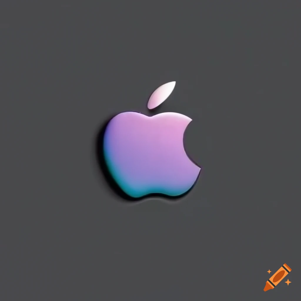 Apple logo with a shadow on Craiyon