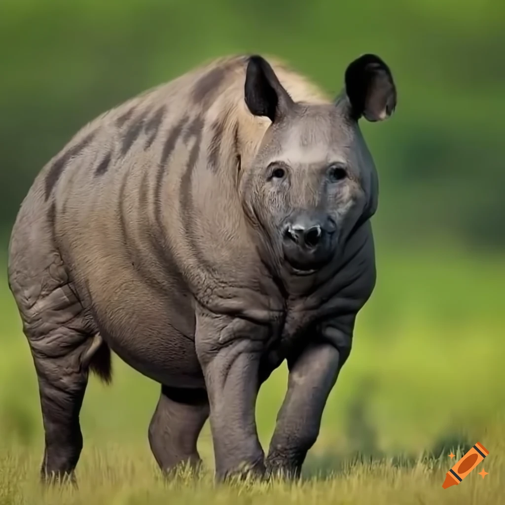 Entelodon in an asian wilderness on Craiyon