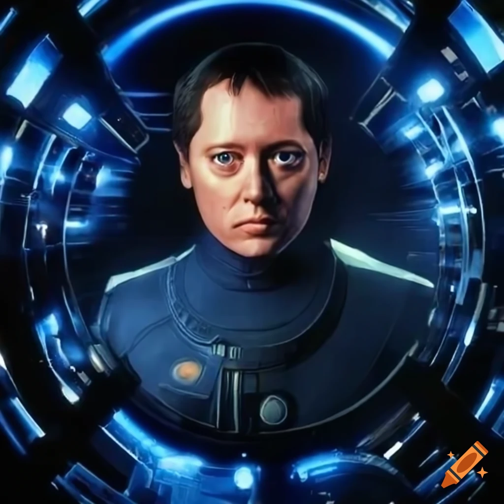Young James Spader as a sci-fi spaceman pilot in a vibrant vortex on ...