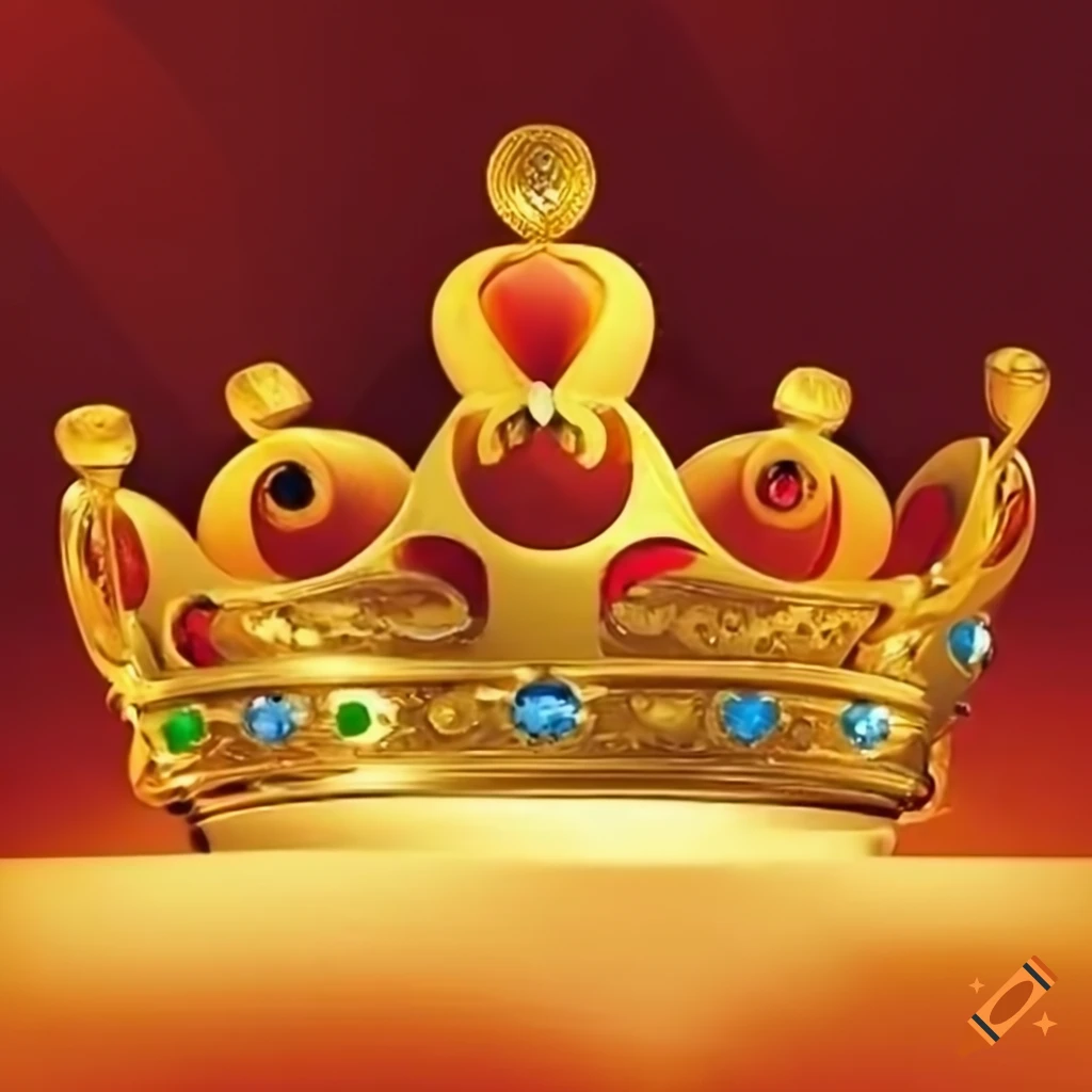 Exquisite golden crown on Craiyon