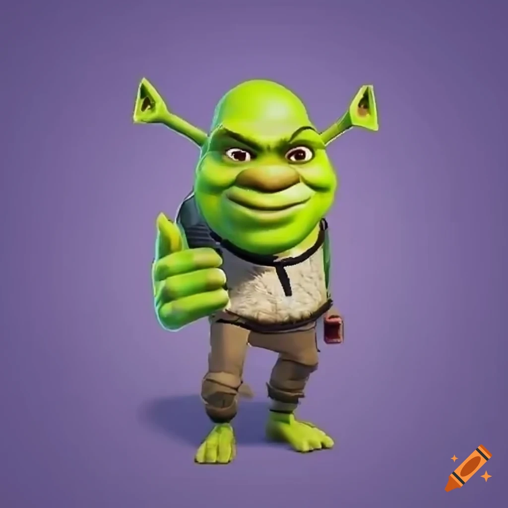 Battle bus from fortnite with shrek on Craiyon