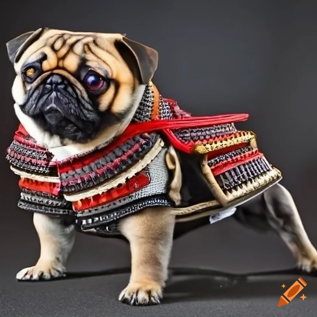 Samurai pug on Craiyon