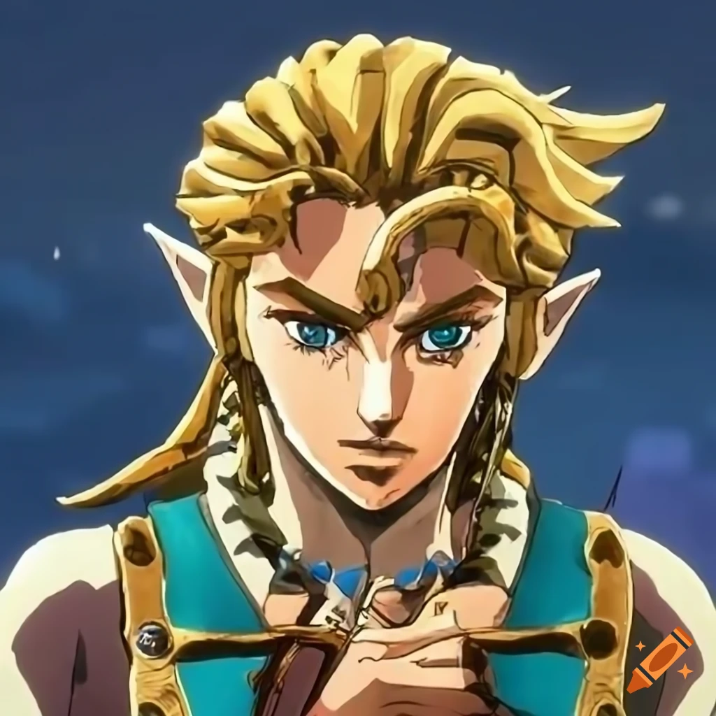 Link from Breath of the Wild in Jojo's Bizarre Adventure style on Craiyon