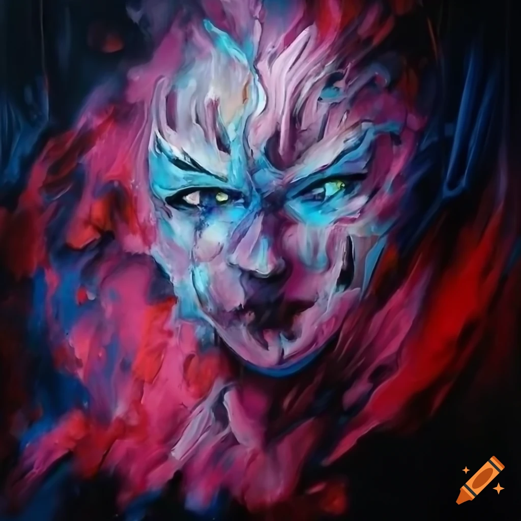 Abstract painting of boros akuma on Craiyon