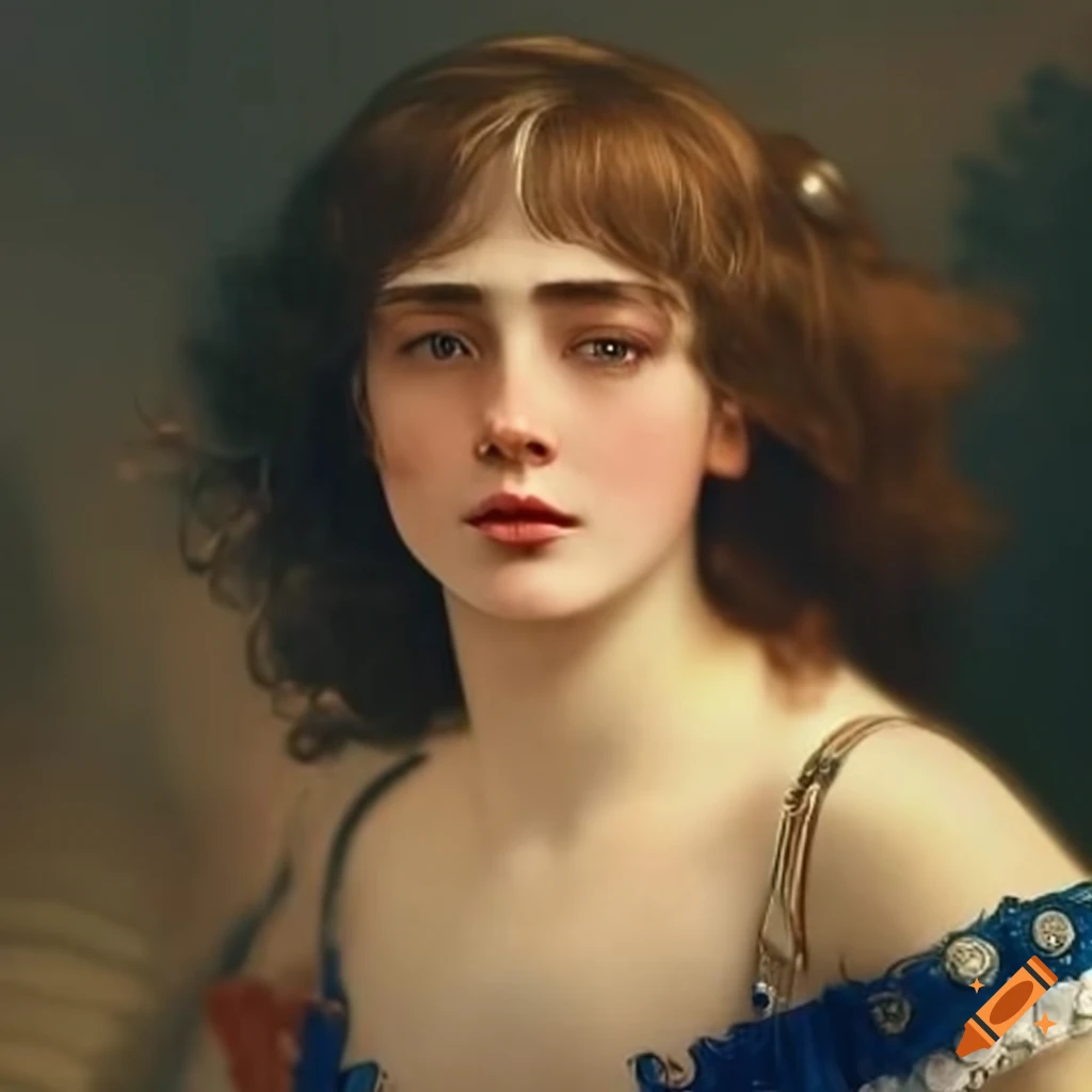 Lily boyce dressed as a greek woman on Craiyon