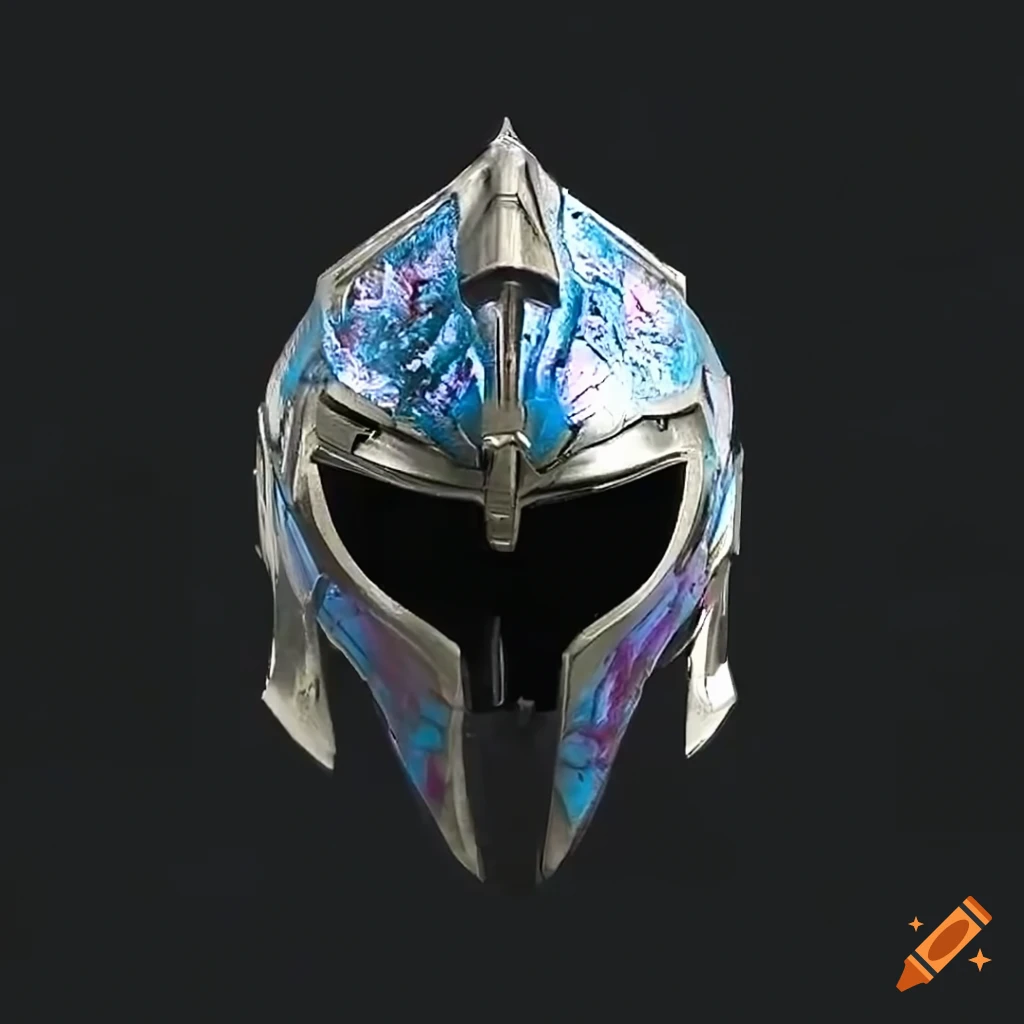 Elite champion cursed helmet, front view on Craiyon