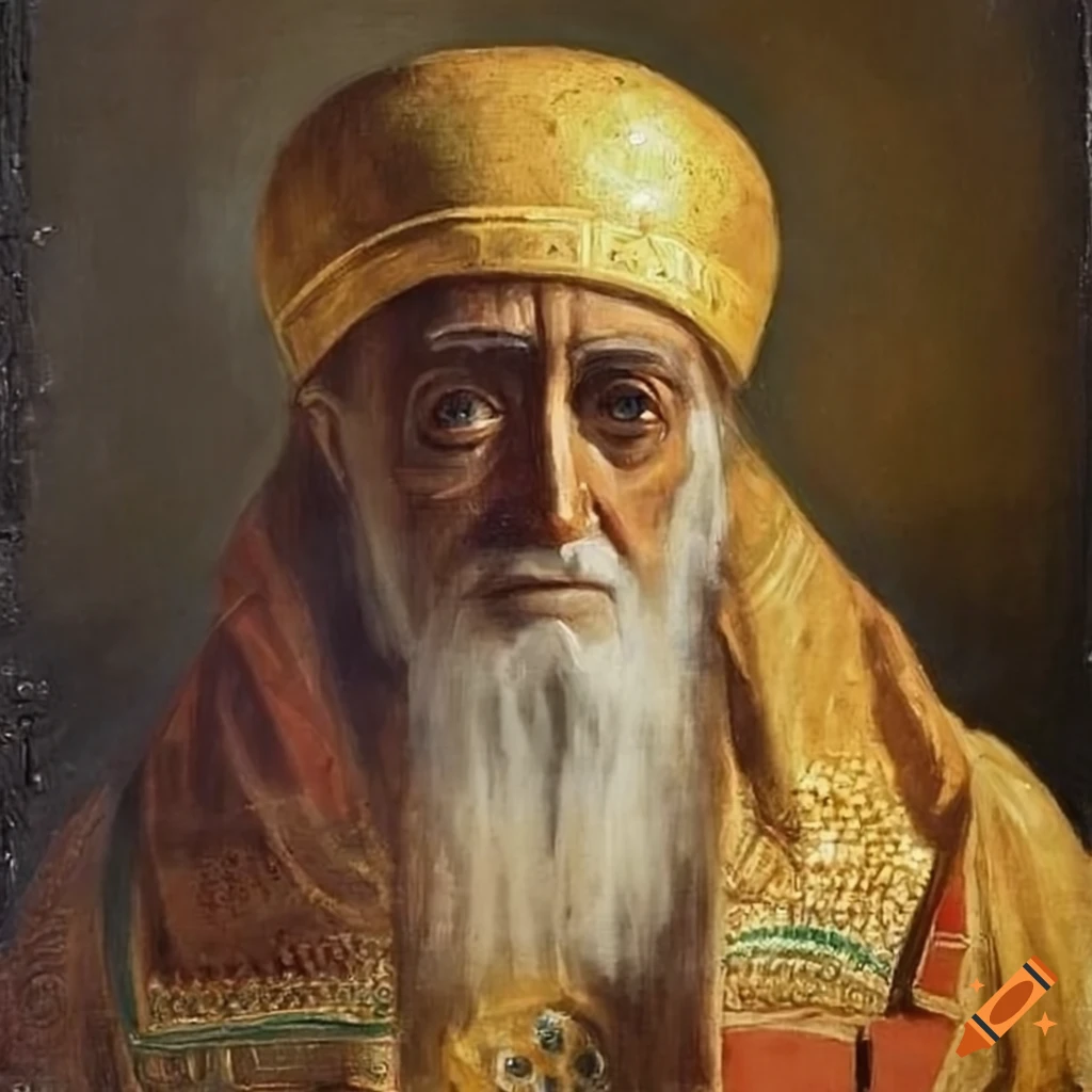 Oil portrait of King Ismail in traditional Egyptian attire on Craiyon