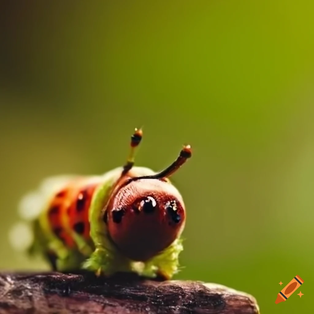 Sad-looking caterpillar on Craiyon