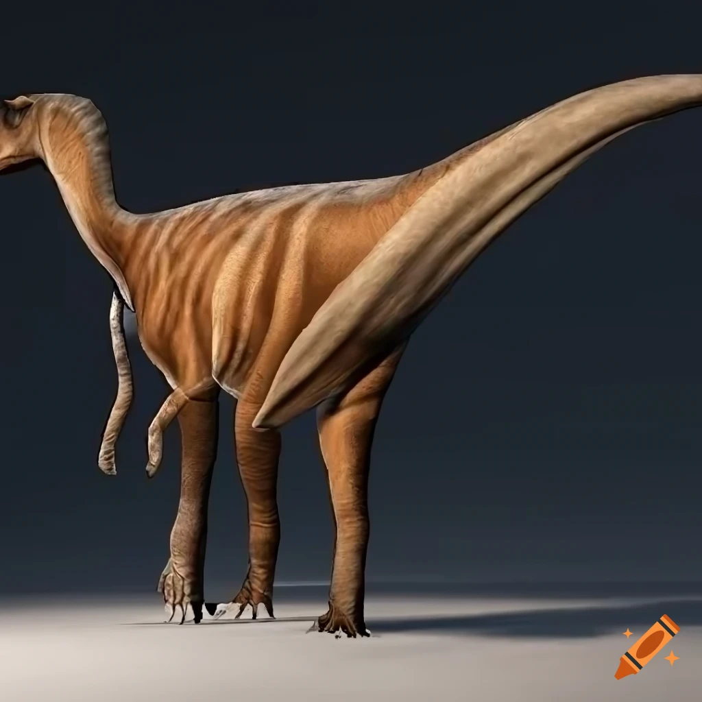 Sturdy Hadrosaurus dinosaur with Bongo antelope color pattern and ...