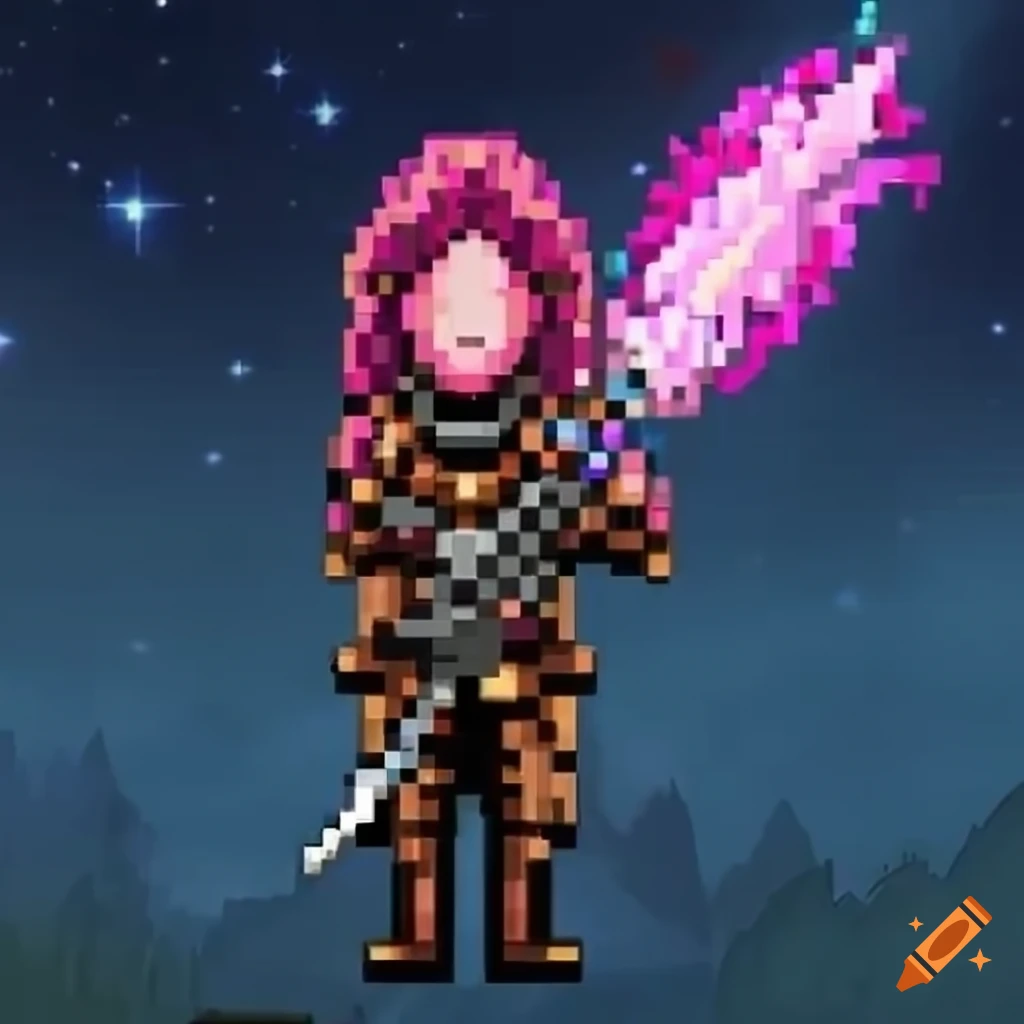 Female Novakid with flaming scythe in space (from Starbound) on Craiyon