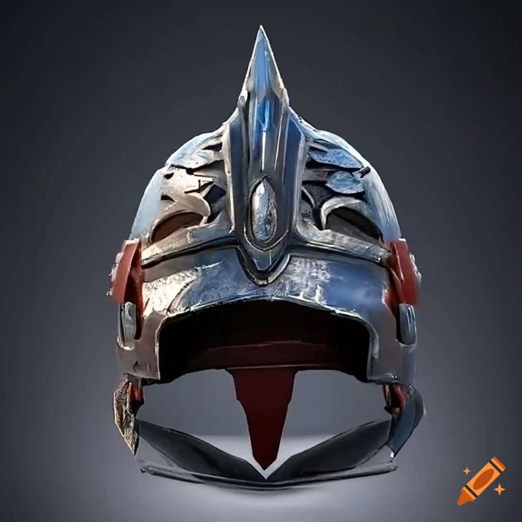 Elite champion cursed helmet, front view on Craiyon