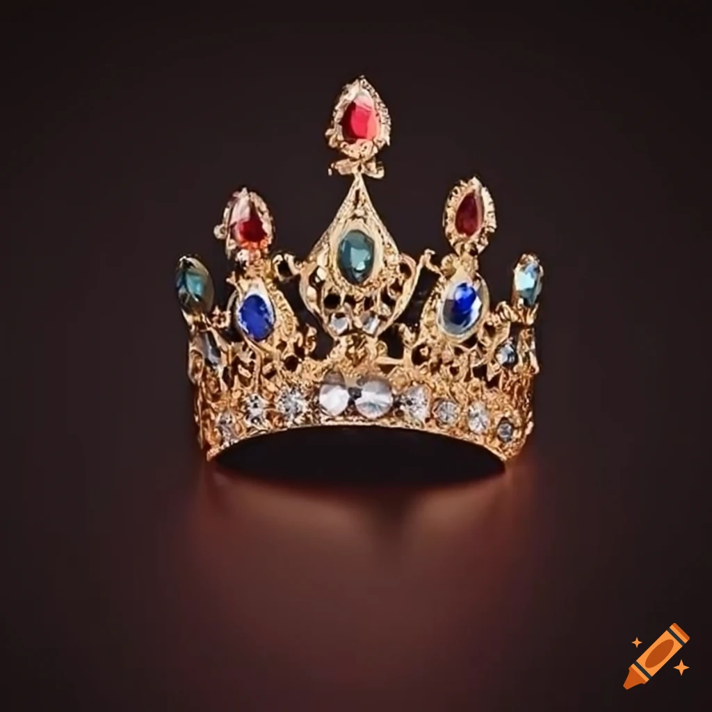 Exquisite bejeweled crown on Craiyon
