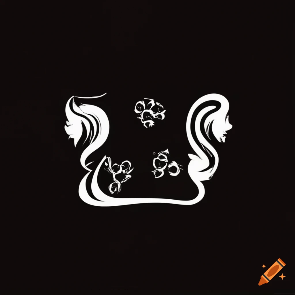 Logo for Elegant and Classy Hair Salon with Monochrome theme on Craiyon