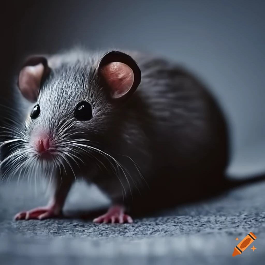 Cartoon of a mouse working as a masseur on Craiyon