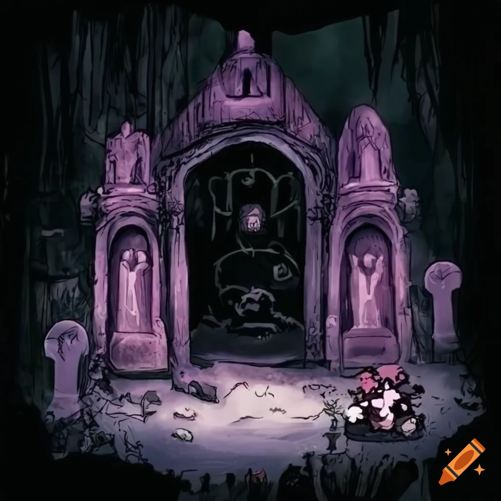 Kawaii goth cemetery on Craiyon