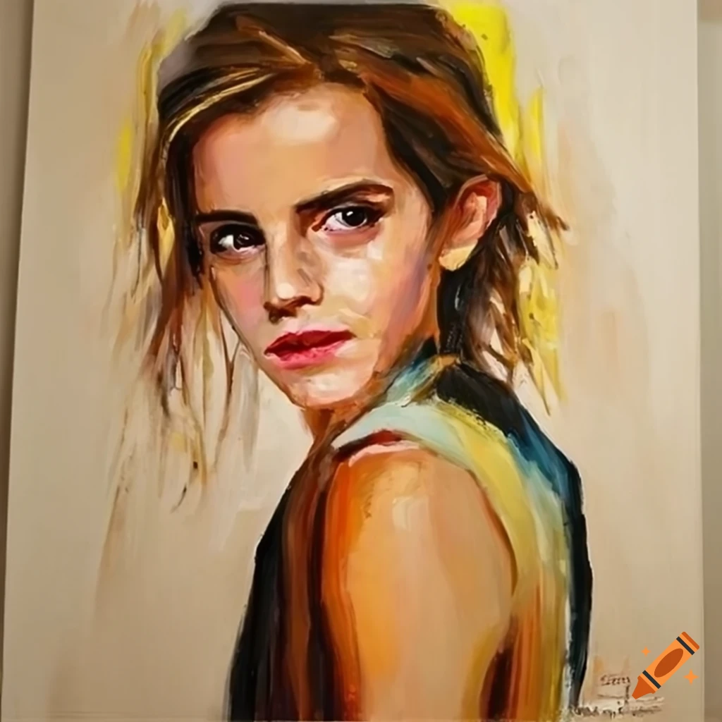 Impressionist painting of emma watson on Craiyon