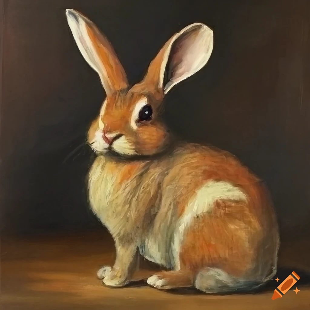 Paintings of rabbits on Craiyon