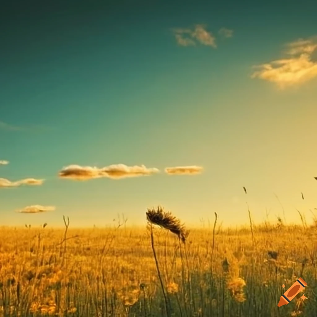 Calm summer field on Craiyon