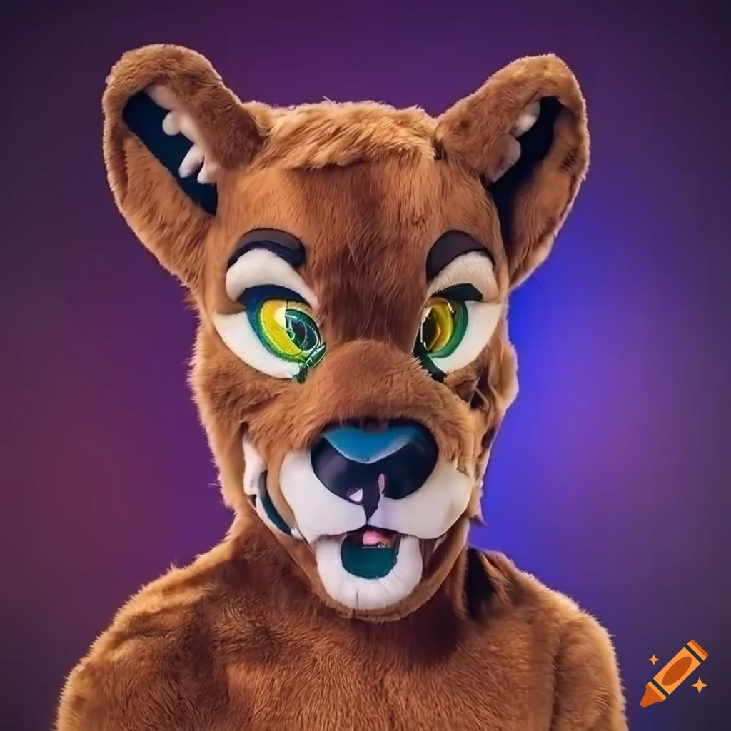 Female Fossa mascot costume fursuit wearing cheerleader uniform at ...