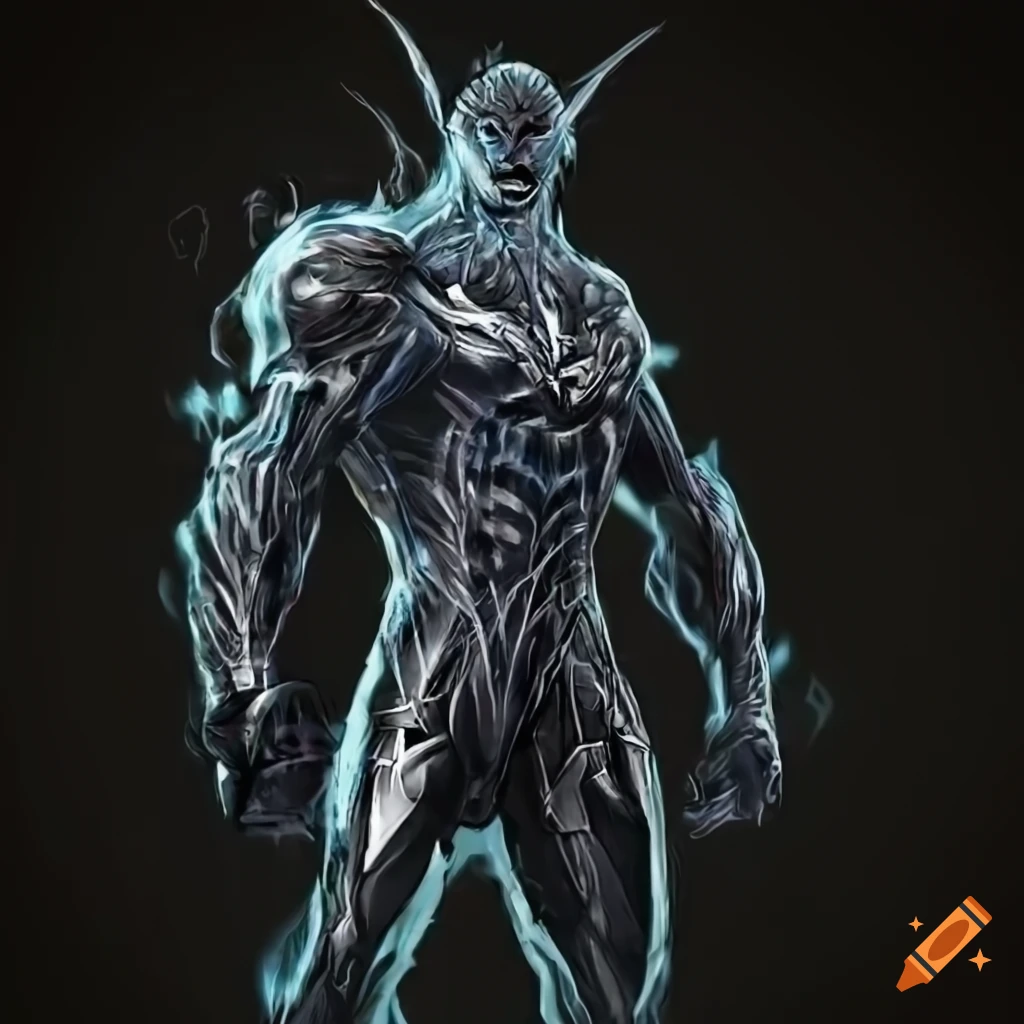 Savitar/zetman chrome art on Craiyon