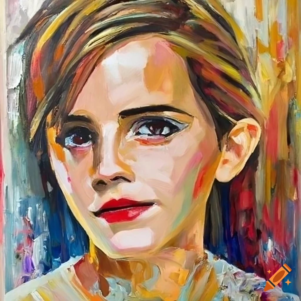 Impressionist painting of emma watson on Craiyon