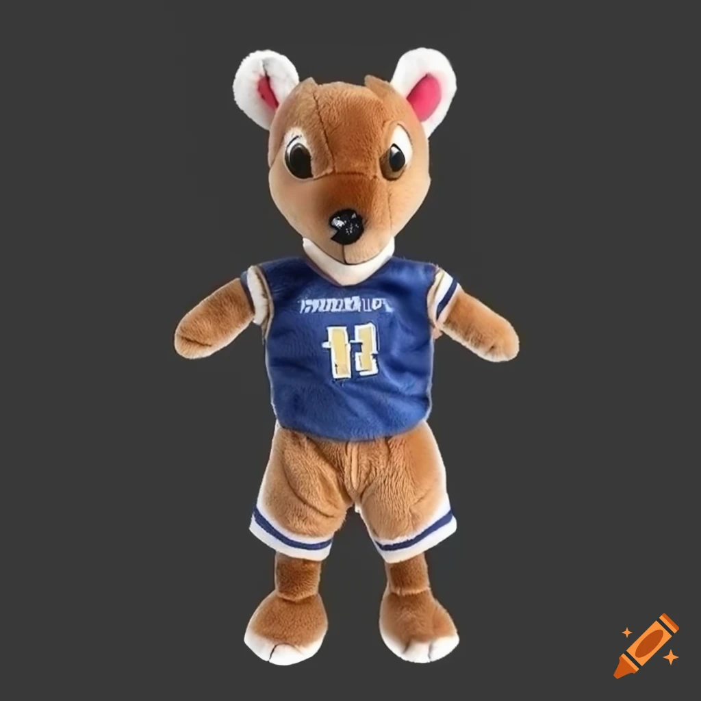 Fossa mascot plush wearing sports uniform on Craiyon