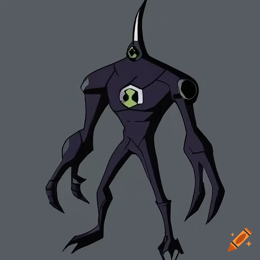 Detailed dark art of an epic alien from ben 10 on Craiyon