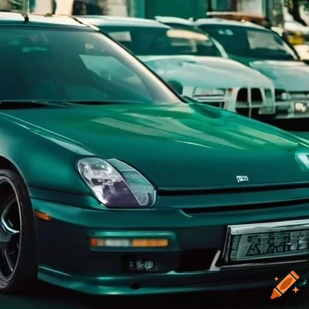 Green honda prelude 5th generation on Craiyon