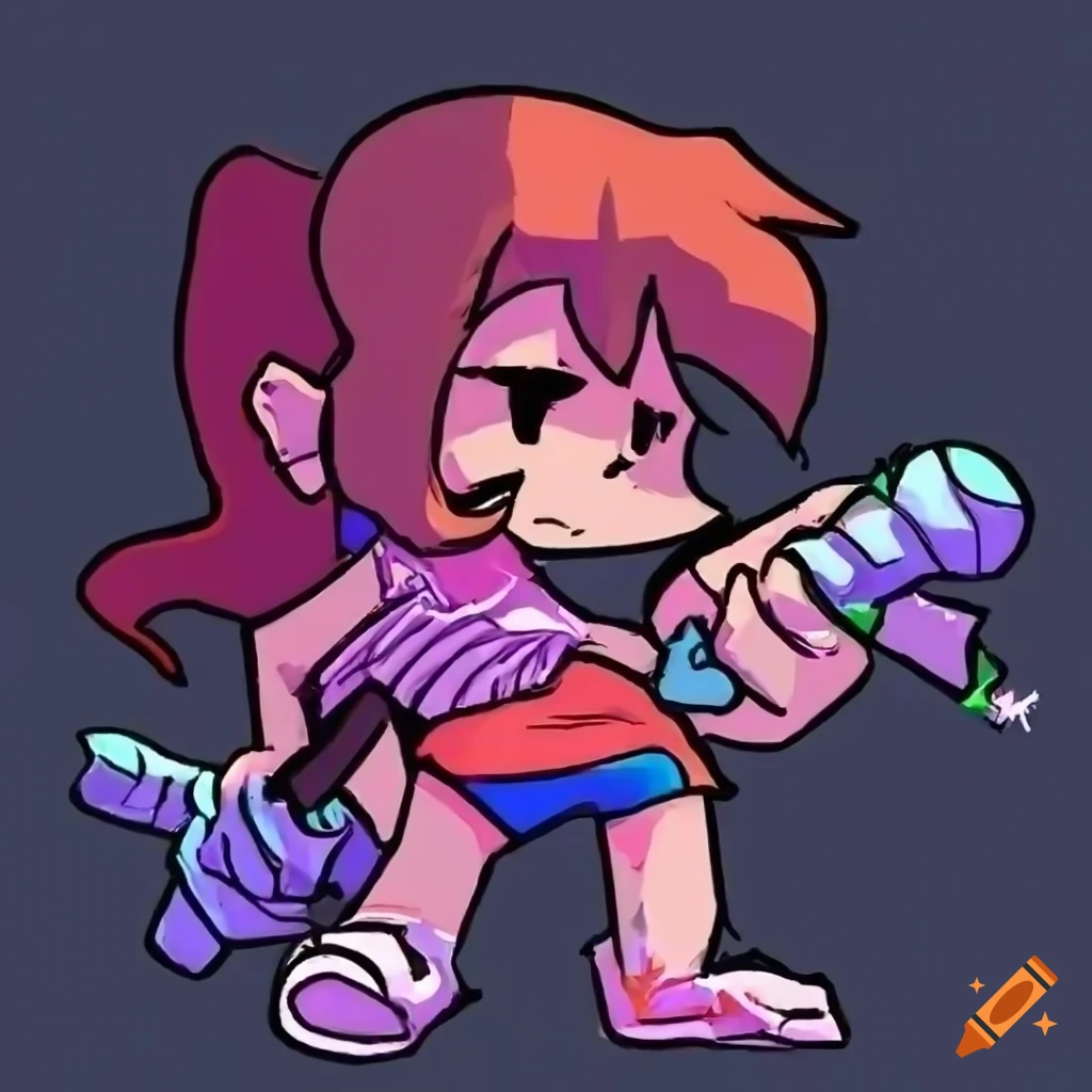 Friday night funkin' original character on Craiyon