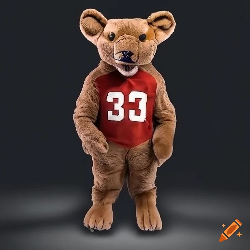 Fossa mascot plush in sports uniform on Craiyon
