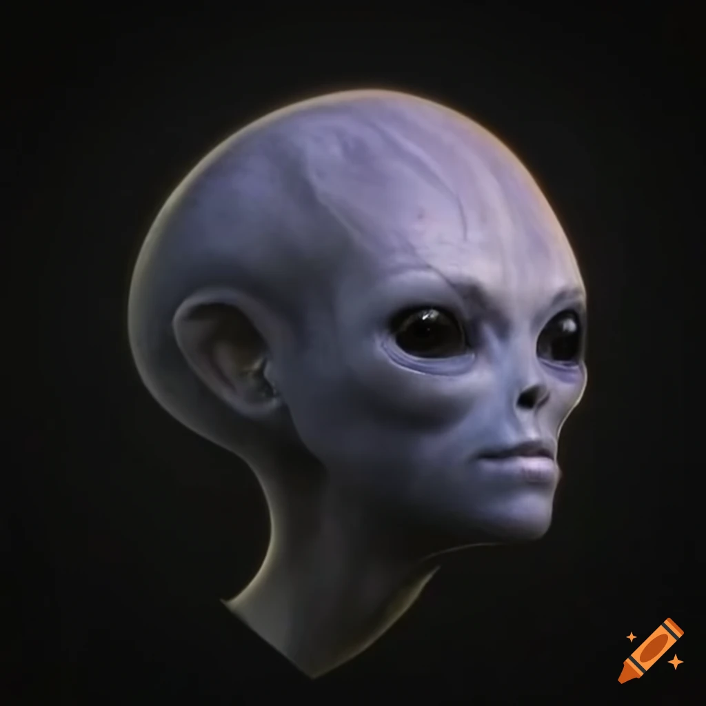 Ufo in the night sky with an alien peeking out on Craiyon