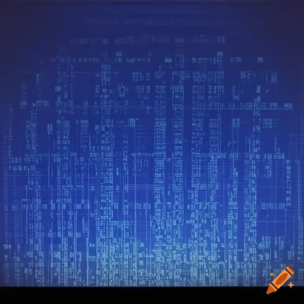 Clear sky with matrix coding on Craiyon