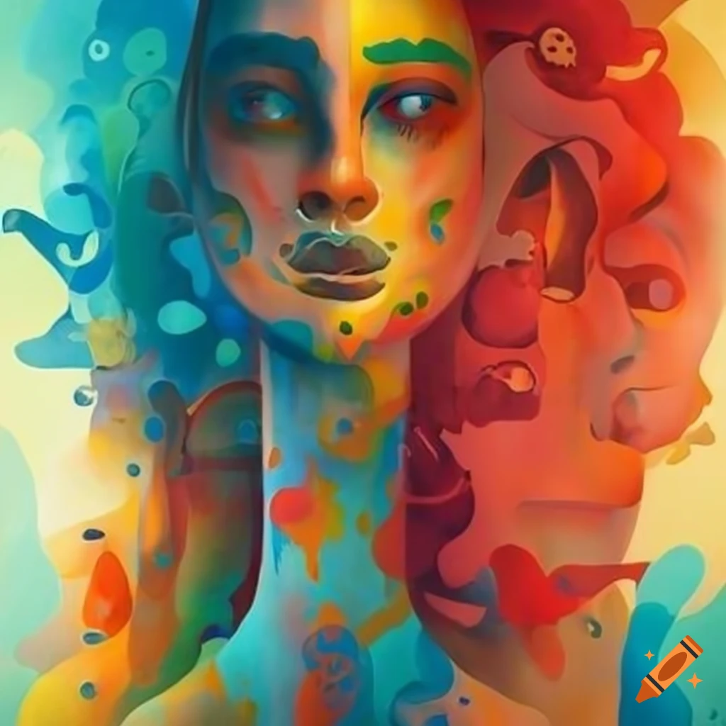 Artwork representing self-discovery odyssey on Craiyon