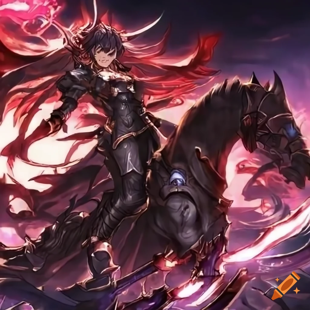 Infernal paladin templar on horse with divine aura banishing darkness ...