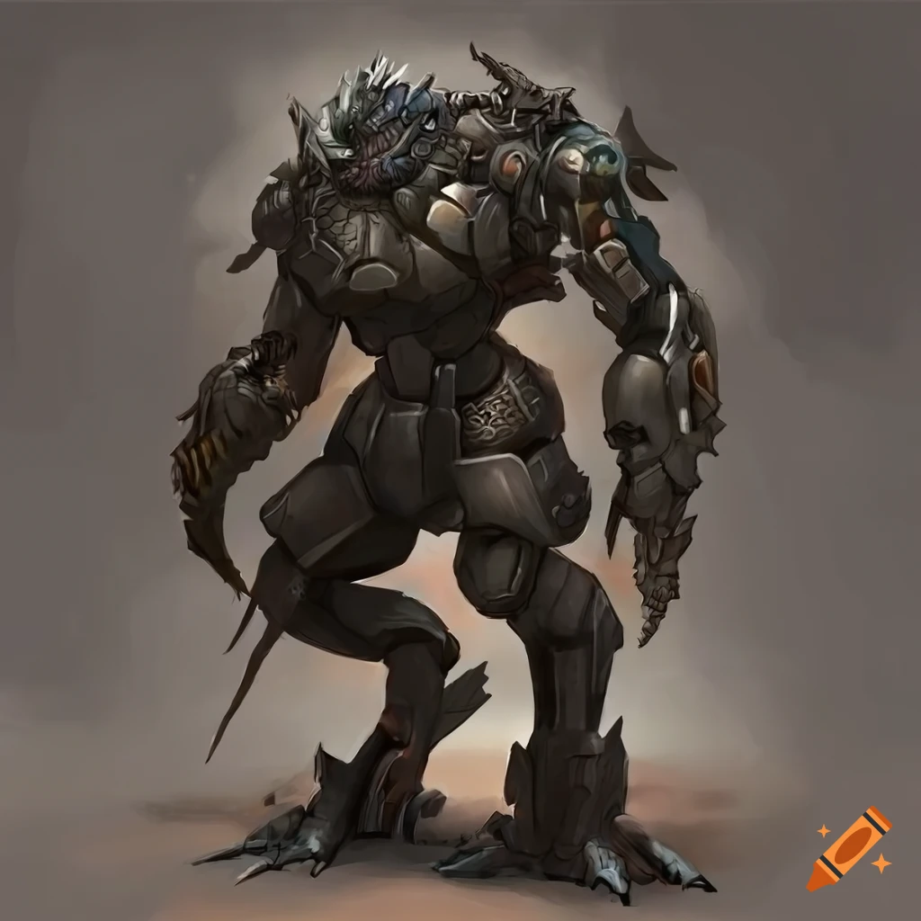 Fantasy dragon mech on Craiyon