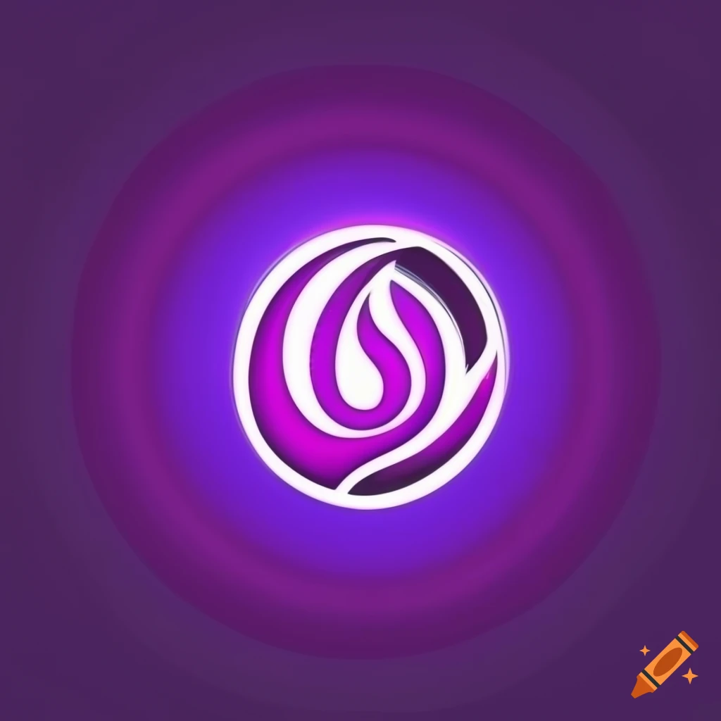 Modern purple flame 2d logo circle on Craiyon