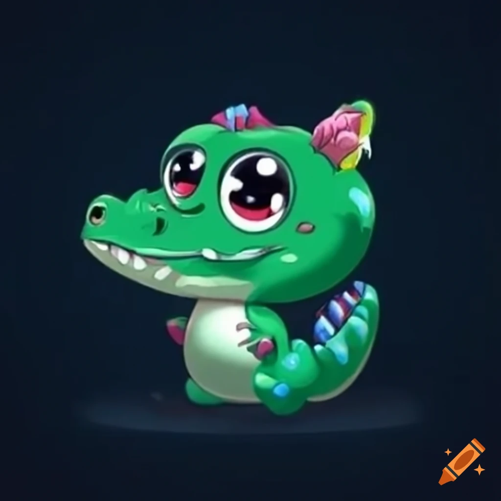 Cute baby alligator on Craiyon