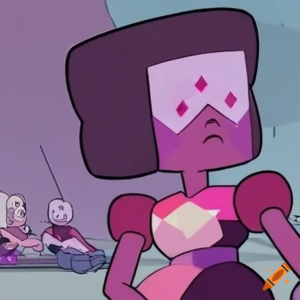 Garnet character from steven universe in 80's animation style on Craiyon