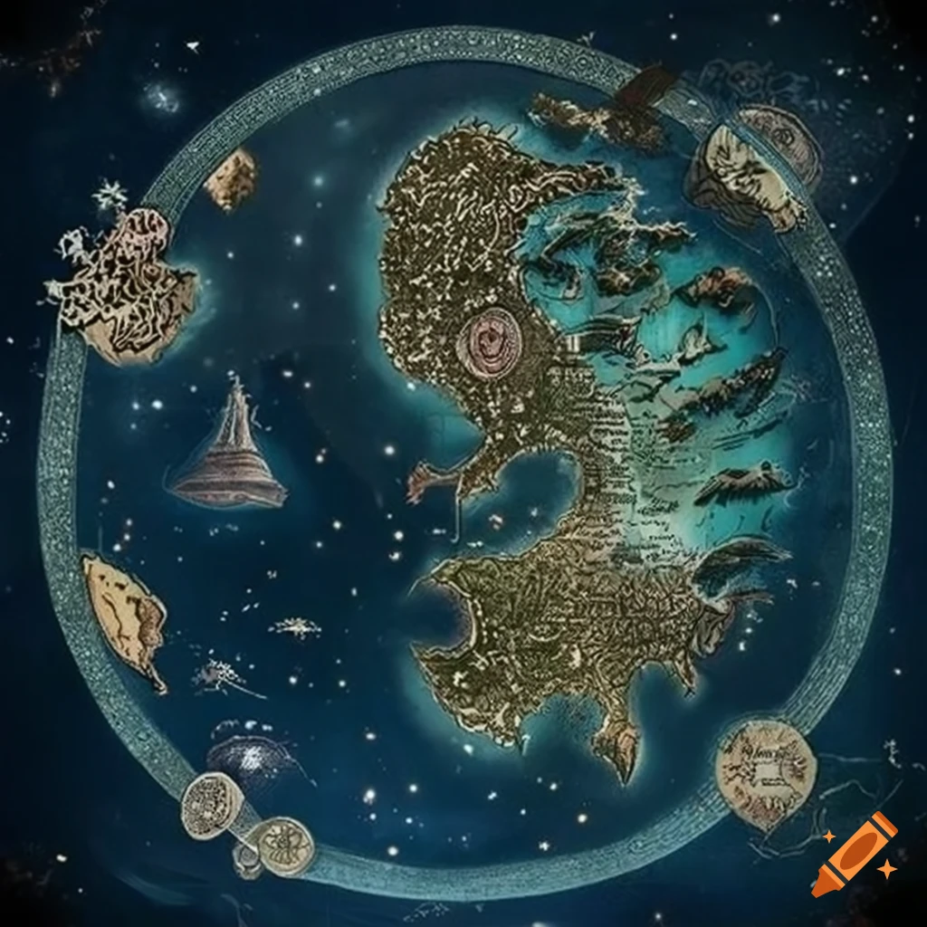 Mythical world map of the night court with positive aspects of the ...