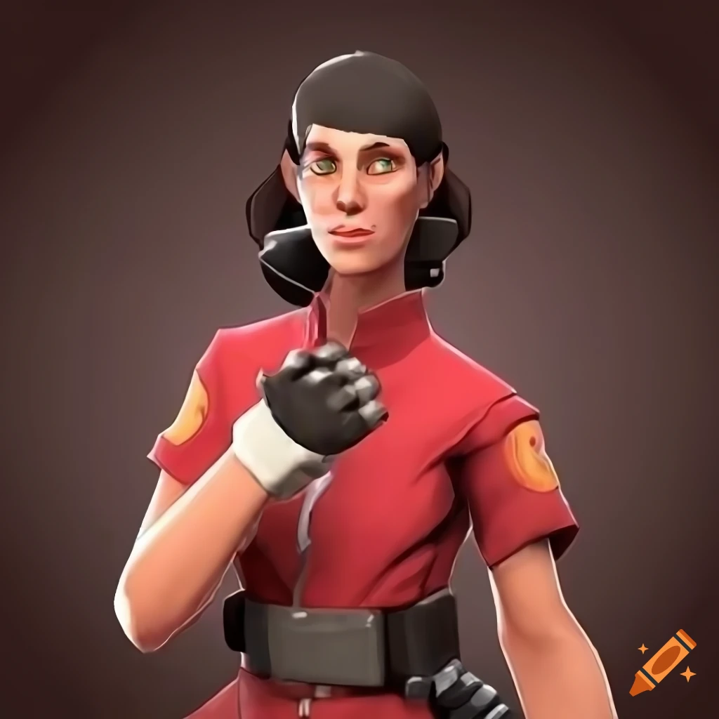 Tf2 female version of the medic character on Craiyon