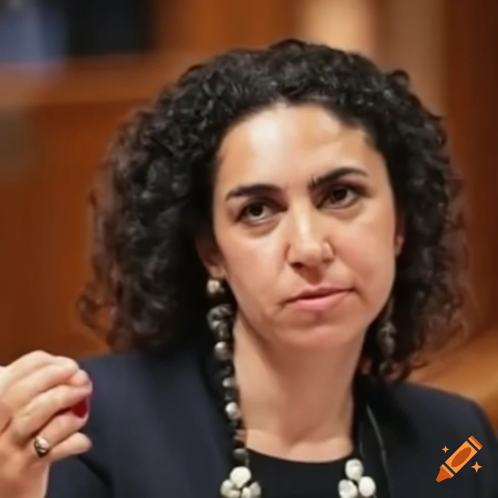 Female israeli politician discussing aboriginal australia on Craiyon