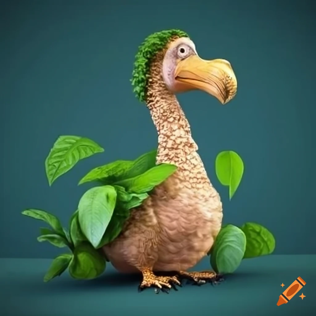 Dodo created from plants on Craiyon