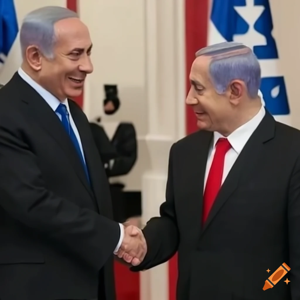 Benjamin netanyahu shaking hands with andrew jackson on Craiyon