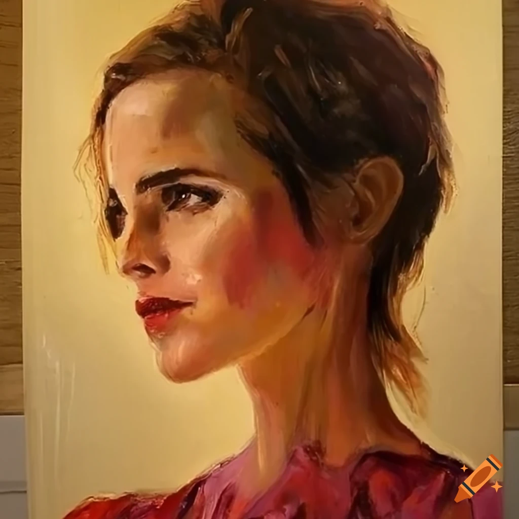 Impressionist painting of emma watson on Craiyon