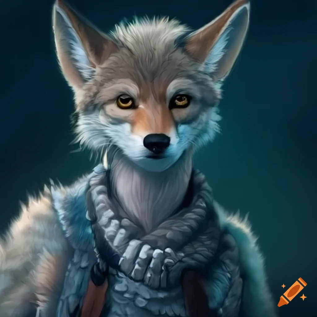 Coyote fursona reference sheet on Craiyon