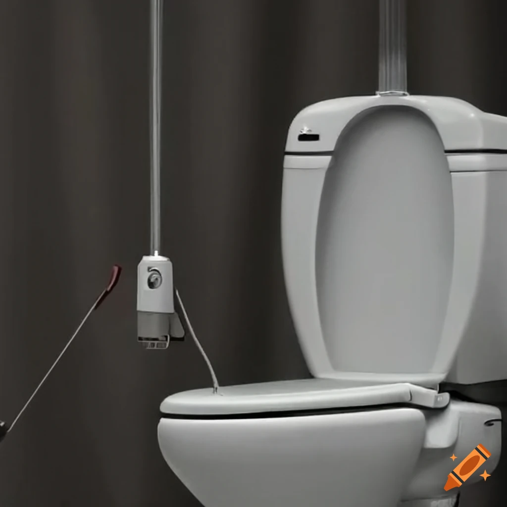 Dixi-mobil toilet with a shortwave directional antenna on Craiyon