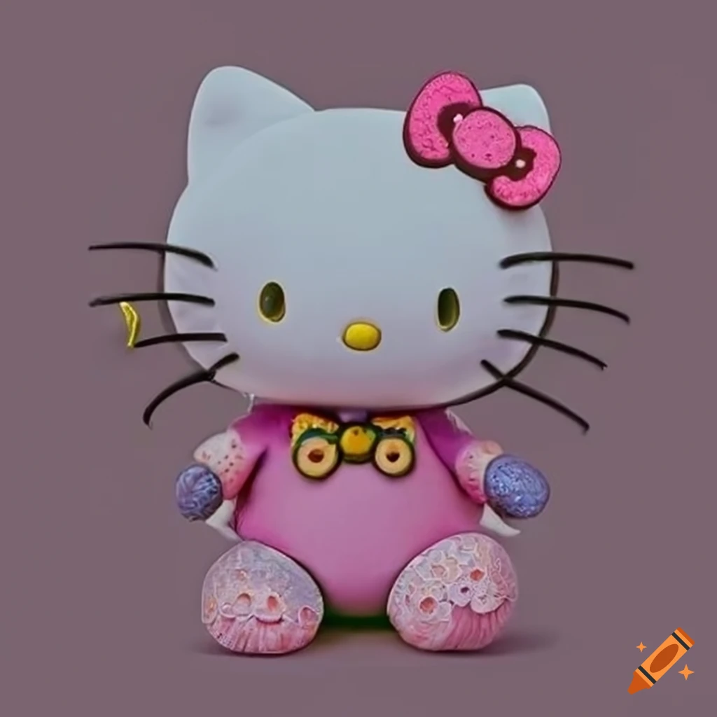 Kitty saying hello on Craiyon